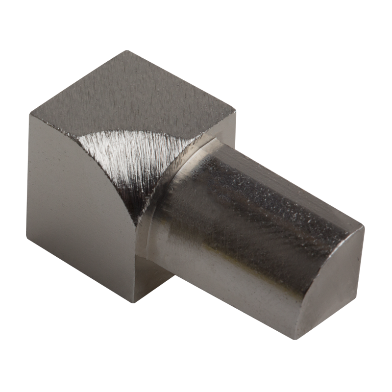 Brushed Chrome Round Edge Internal Corners EIQ 8mm - 12mm | Premium Tile Trim